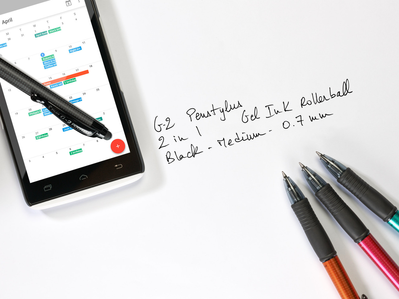 PILOT G2 Penstylus: Gelschreiber mit integrierter Stylus-Spitze